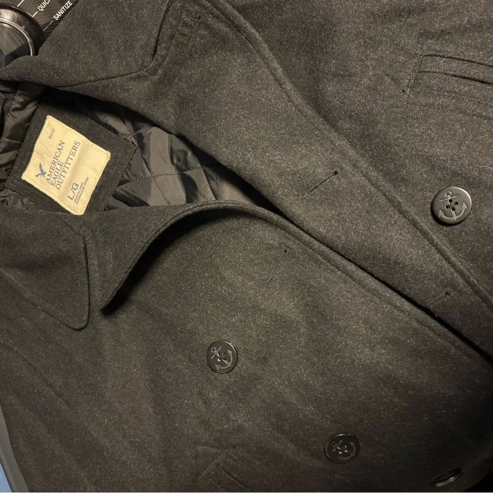 Schott NYC | Jackets & Coats | Schott Nyc Charcoal Pea Coat | Poshmark